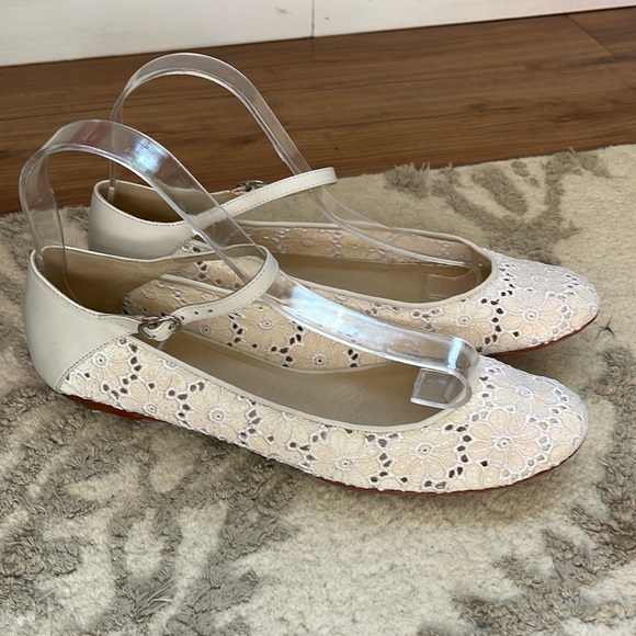 Delman | Shoes | Vintage Designer Delman White Eyelet Leather Ballet ...